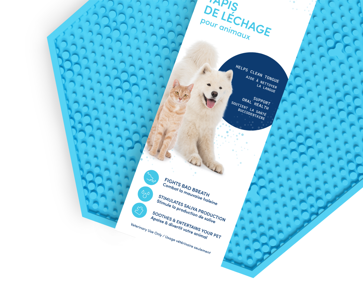 Beautiful design and packaging for the new Animora licking mat - Alexem Studio | Design & Web